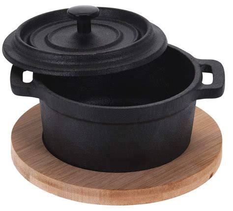 Koopman თუჯის ქვაბი ხის დასადებით Ø10 სმ 200 მლ Veli Store