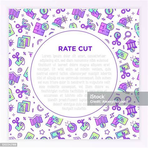 얇은 라인 아이콘 금리 인하 개념 가격 절감 비용 절감 판매 할인 영수증 로열티 카드 관심 현대 벡터 일러스트레이션 복사 공간이있는 템플릿 가격에 대한 스톡 벡터 아트 및