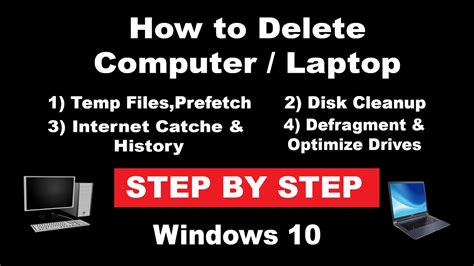 How To Delete Computer Laptop Temp Files Disk Cleanup Internet History Temp Files Ko Delete