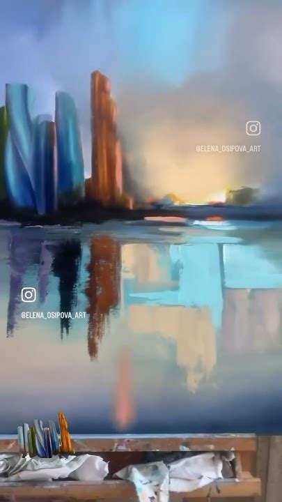 Картина Москва Сити , масло, холст. #art #painting #oilpainting - YouTube