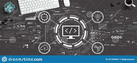 Web Development Concept With A Computer Keyboard Stock Image Image Of