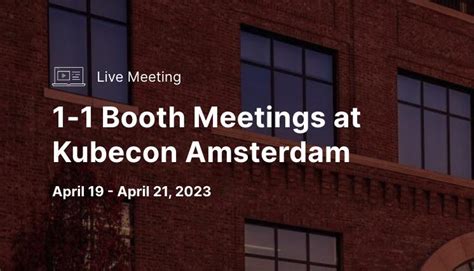 Portworx By Pure Storage On Linkedin 1 1 Booth Meetings At Kubecon Amsterdam