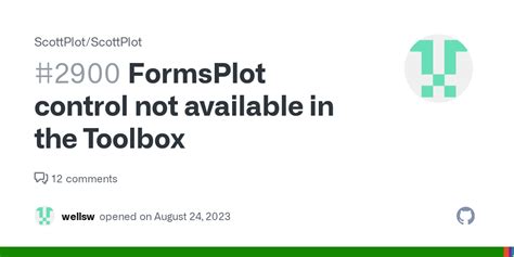 Formsplot Control Not Available In The Toolbox · Issue 2900 · Scottplotscottplot · Github