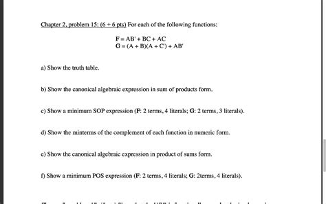solved chapter 2 problem 15 6 6 pts for each of