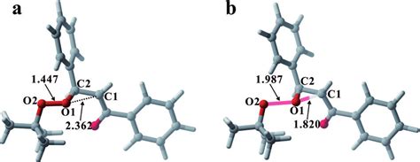 Optimized Geometries Of A Reactant 7 And B Its Transition State For Download Scientific