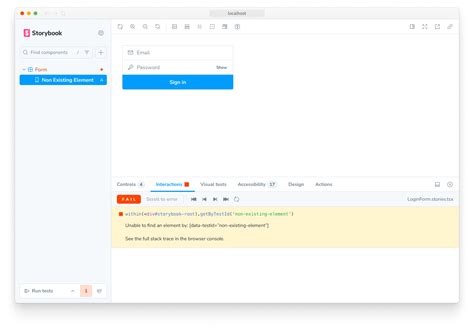 Interaction Tests Storybook Docs