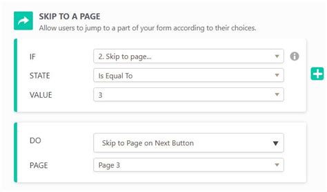 How To Skip Pages Using Conditional Logic