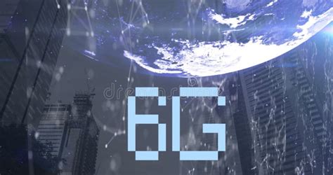Image Of 6g Text Globe And Computer Data Processing Stock Image