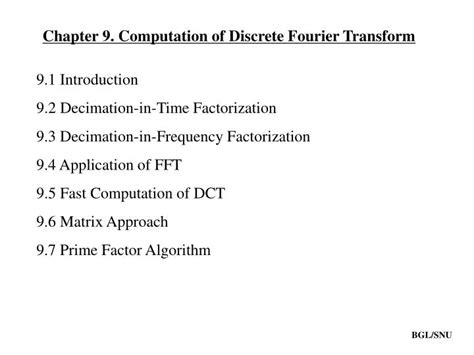 PPT Chapter 9 Computation Of Discrete Fourier Transform PowerPoint Presentation ID 4014944