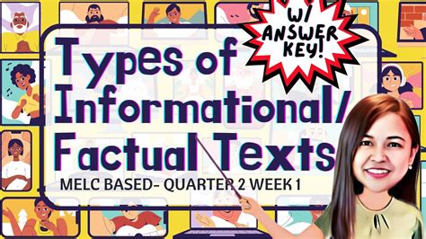 Types Of Informational Texts Factual Texts English 6 Module Q2 W1 Typesofinformationaltext