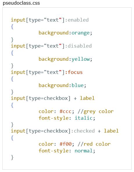 Css Pseudo Classes