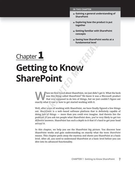 Pdf Chapter 1 Getting To Know Sharepoint · Intranets Enterprise