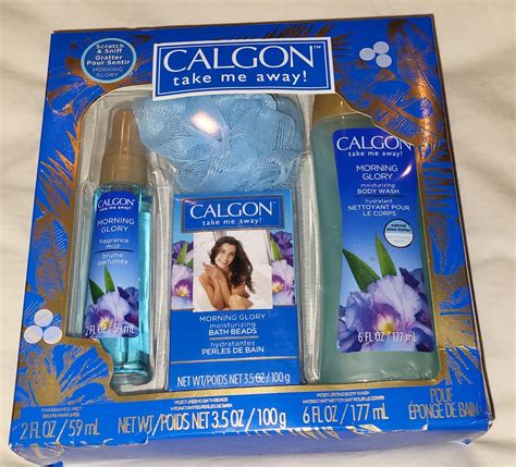 Calgon Take Me Away Morning Glory Fragrance 4 Piece Bath Set For Sale