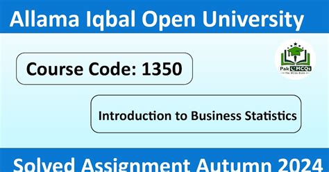 introduction to business statistics course code 1350 solved assignments
