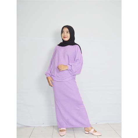 Jual Setelan Batwing Rajut One Set Rajut Batwing Setelan Rajut Wanita Setelan Lasperal