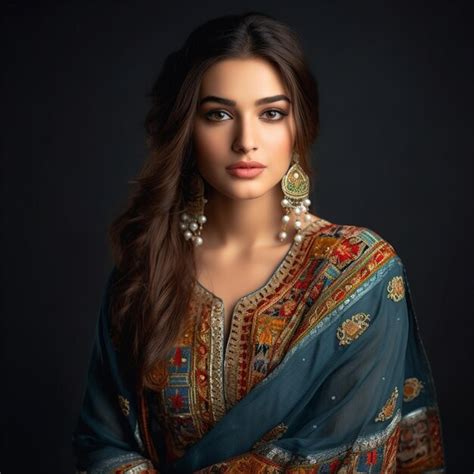 Premium Photo A Fashion Women Indian And Pakistani Drass Wedding Clothing