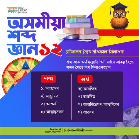 Mygov Assam On Twitter অসমীয়া শব্দ জ্ঞান শিতানটোত আজি ১২ নম্বৰ