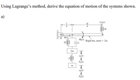 Solved Using Lagrange S Method Derive The Equation Of Chegg