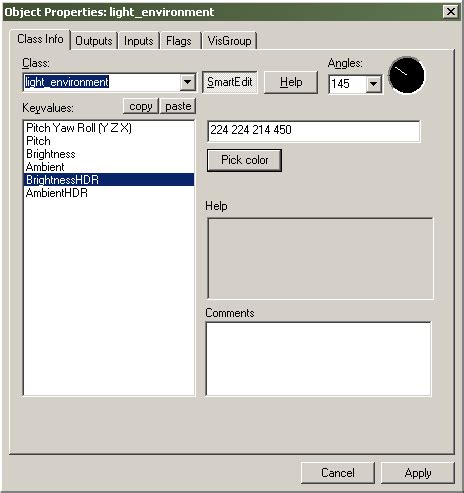 HDR Lighting Settings Valve Developer Community
