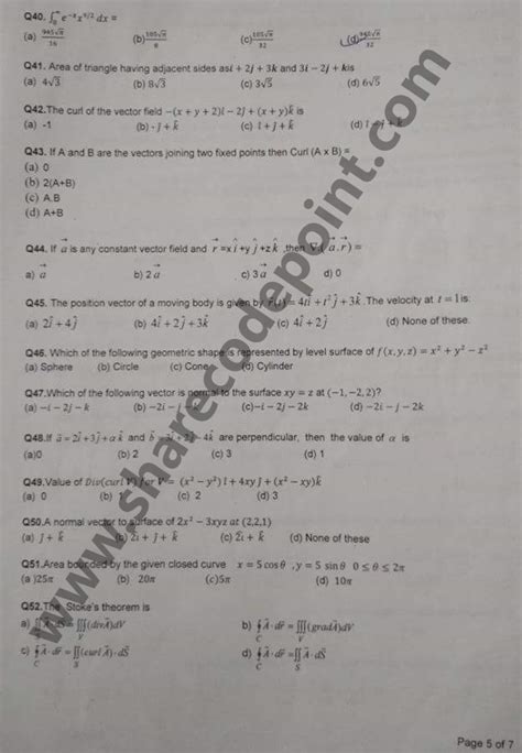 Mth212 Multivariate Analysis Linear Algebra And Special Functions End
