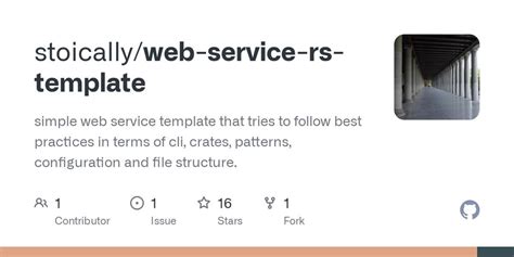Simple Web Service Template That Tries To Follow Best Practices In Terms Of Cli Crates
