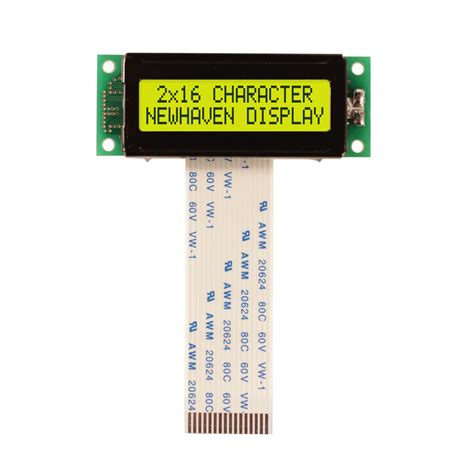 16x2 Character Lcd Stn Yellow Green With Side Y G Backlight And Flex Cable