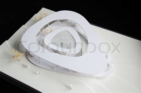 Architectural Model Of A Curve Building Stock Image Colourbox