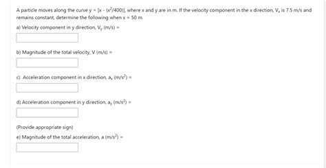 Solved A Particle Moves Along The Curve Y X X Chegg