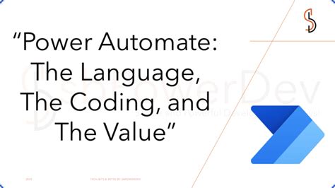 Power Automate The Language The Coding And The Value Sbpowerdev