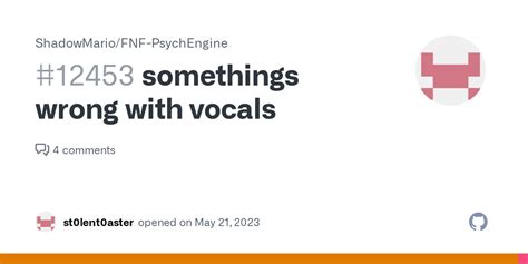 Somethings Wrong With Vocals Issue 12453 ShadowMario FNF