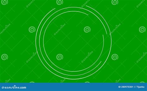 Animated White Circular Frame Spins Linear Symbol Rotates Copy Space For Text Stock Video