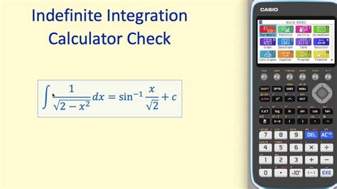 Calculator Check For Indefinite Intergration Without Limits Youtube