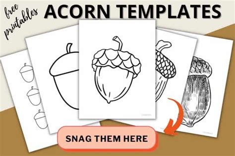 Free Acorn Template Printables Acorn Shapes For Crafts Love Our Real Life