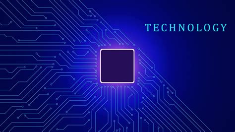 Electronic Circuit Board With Microchip Technology Network Connection Background Vector
