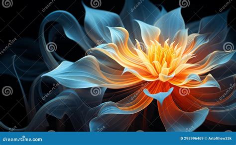 Organic Growth Vibrant Fractal Art Pattern In Symmetrical Detail Stock Illustration