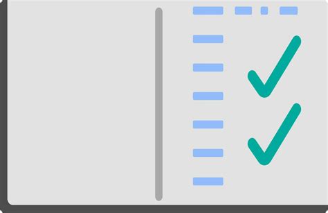 Green Check Mark Notebook Icon In Flat Style 24146194 Vector Art At Vecteezy