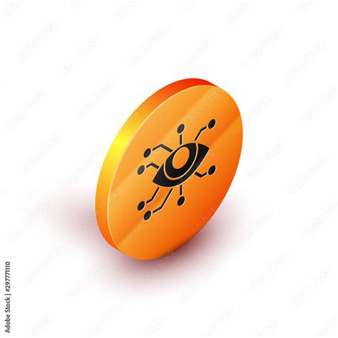 Isometric Eye Scan Icon Isolated On White Background Scanning Eye Security Check Symbol Cyber