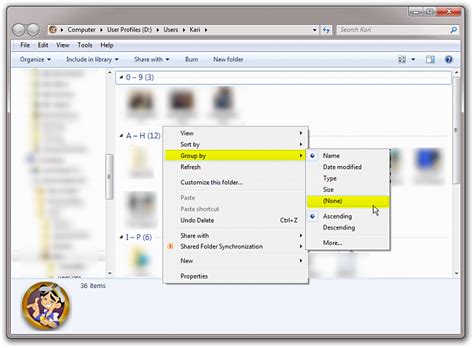 Folder Separated By Sections Solved Windows Forums