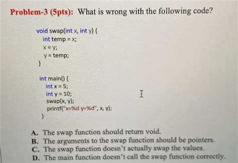 Solved Problem 3 5pts What Is Wrong With The Following