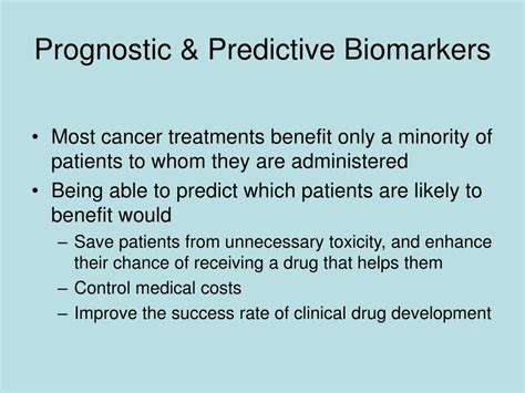 Ppt Use Of Prognostic And Predictive Biomarkers In Clinical Trial