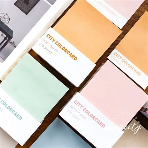 250 листов креативный цветной блокнот для заметок Pantone блокнот для сообщений бумажный