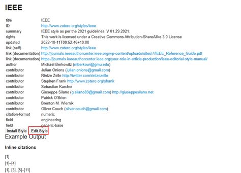 Visual Csl Editor Customization Of Citation Styles And The Implementation In Zotero Technion