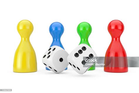 흰색 게임 주사위 큐브와 멀티 컬러 보드 게임 폰 그림 모의 세트 3d 렌더링 주사위에 대한 스톡 사진 및 기타 이미지 주사위 졸 도박 Istock