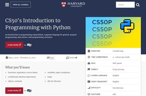 Harvard Üniversitesi Cs50 Python Ile Programlamaya Giriş Dersleri Ücretsiz Genel Amaçlı