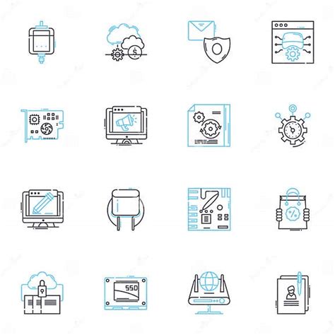 Artificial Intelligence Linear Icons Set Robotics Automation Machine Learning Algorithms