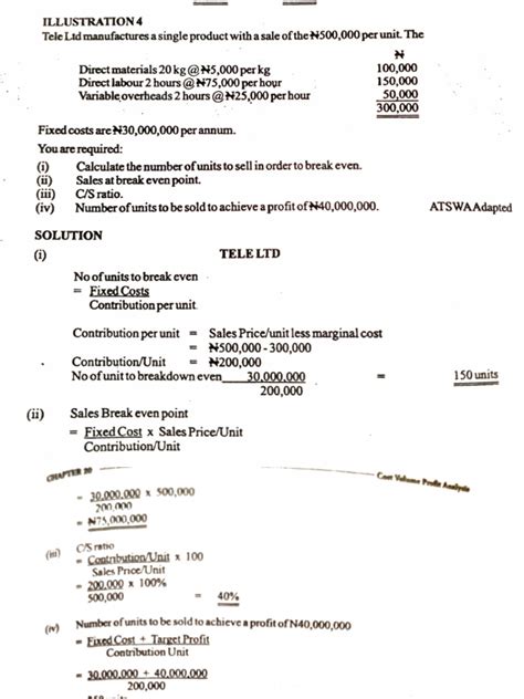 Cvp Analysis Questions And Solutions Pdf
