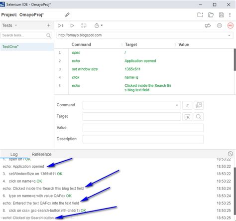 New Selenium IDE Using Echo Command QAFox