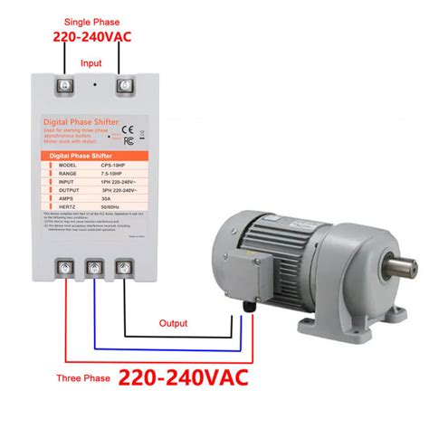 Single To 3 Phase Converter Digital Phase Shifter 220 240v 55 75kw