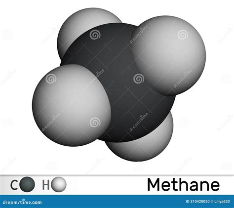 Methane Molecular Structure 3d Model Molecule Natural Gas Structural