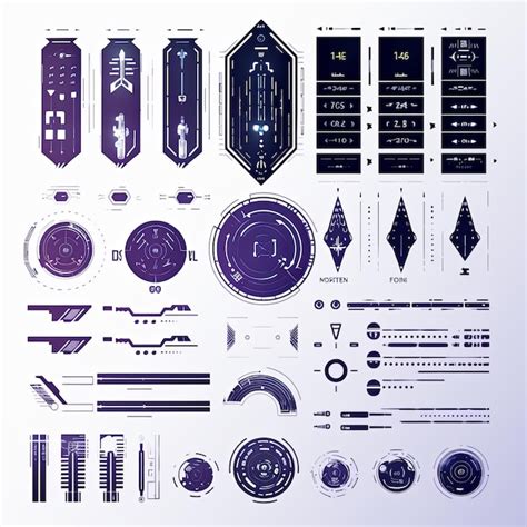 scifi hud line elements hitech premium ai generated image